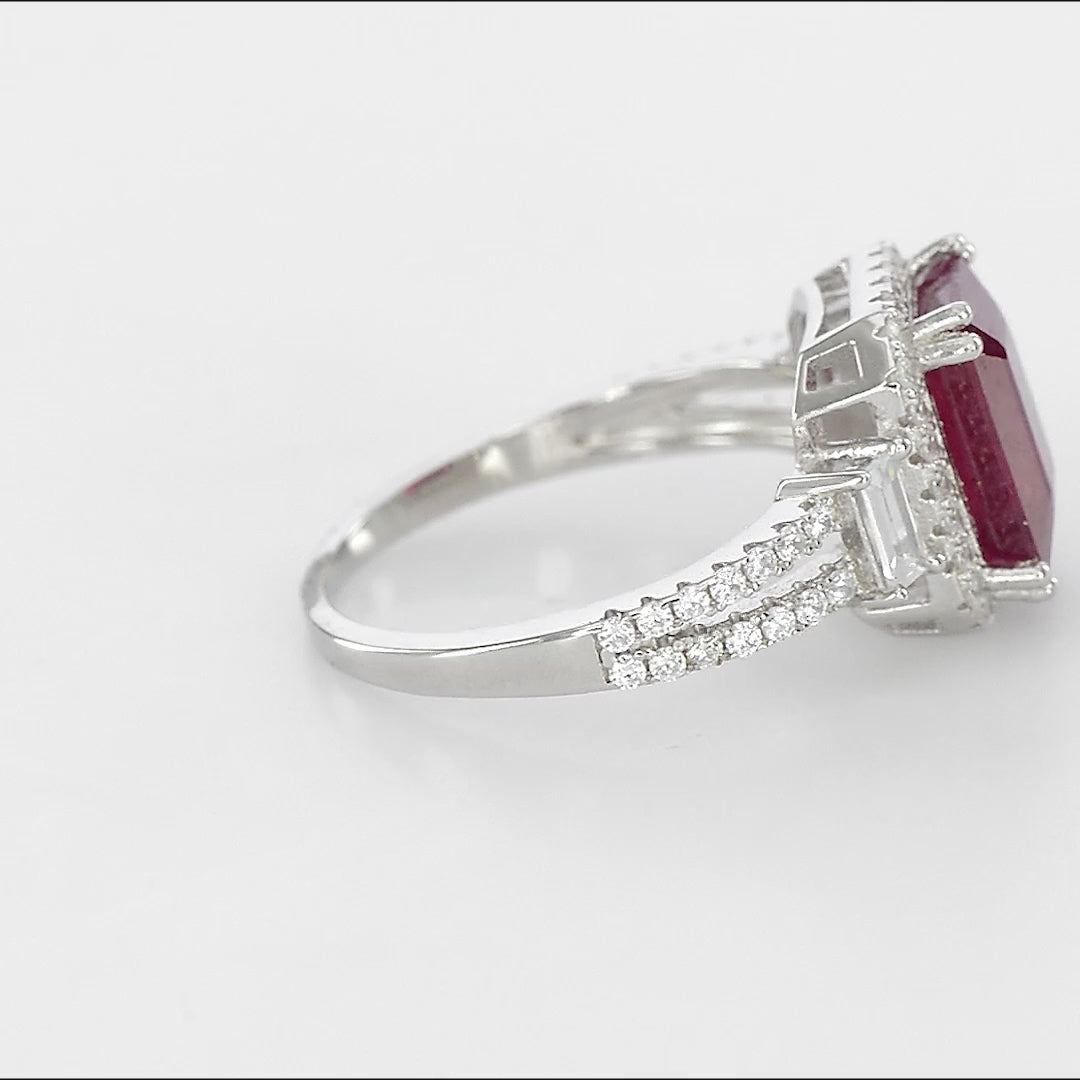 Ruby Silver Ring | Wholesale sterling silver jewelry – Anshi Online Jewelry