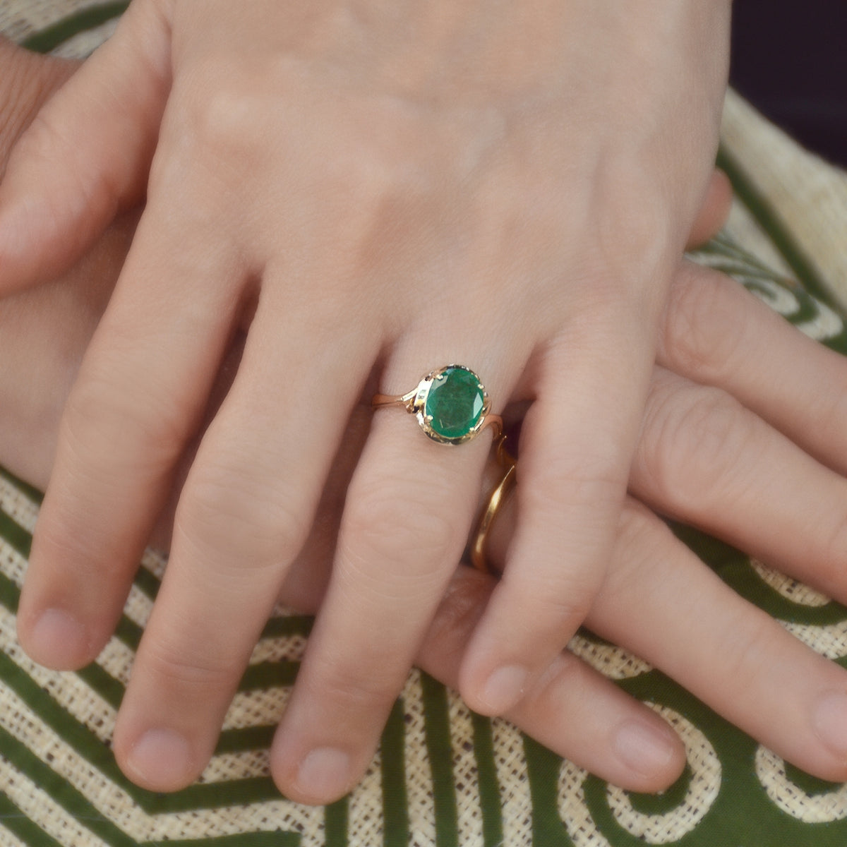 Emerald 14K Gold Ring | Wholesale Gemstone Wedding Jewelry Online ...