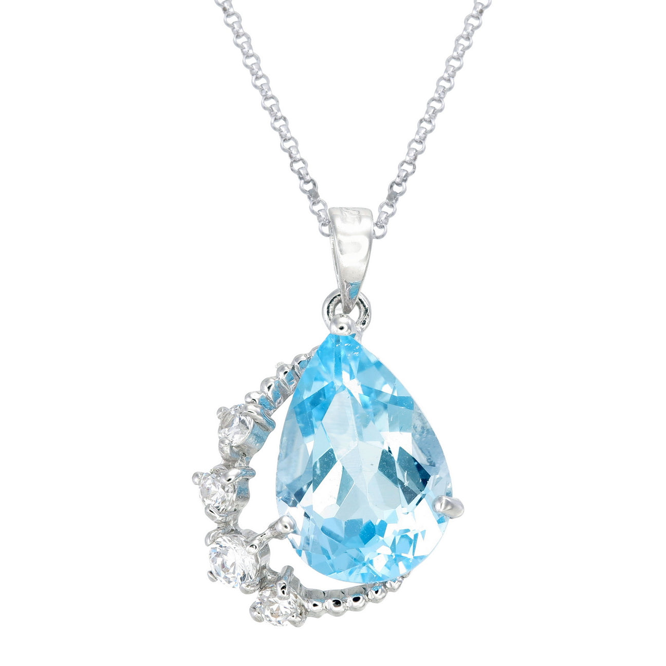 Blue Topaz Necklace | 925 Sterling Silver Necklace Jewelry Near You ...